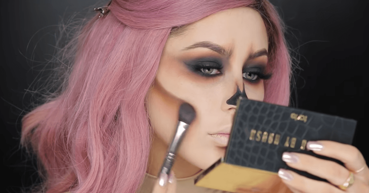 Half Sugar Skull Makeup Tumblr