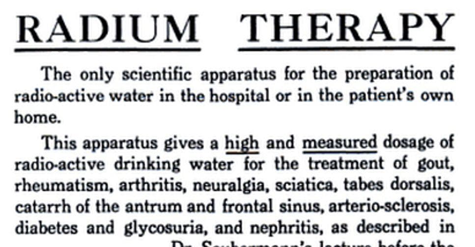 Horrific 20th Century Quack Medical Devices That Contained Radium