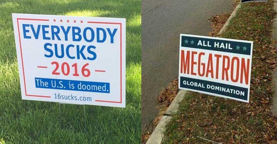 Funny Voting Signs That Might Get You To Actually Vote