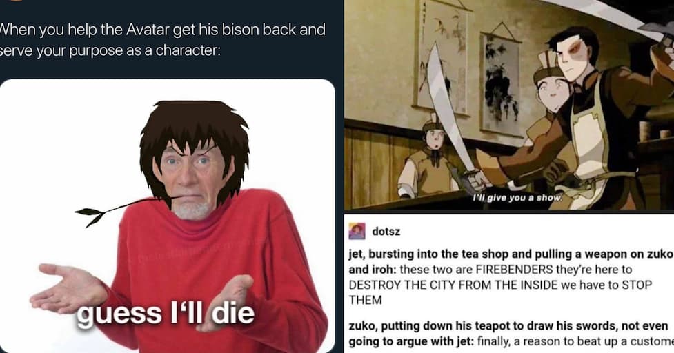 Jet Memes From 'Avatar: The Last Airbender' We Laughed Way Too Hard At