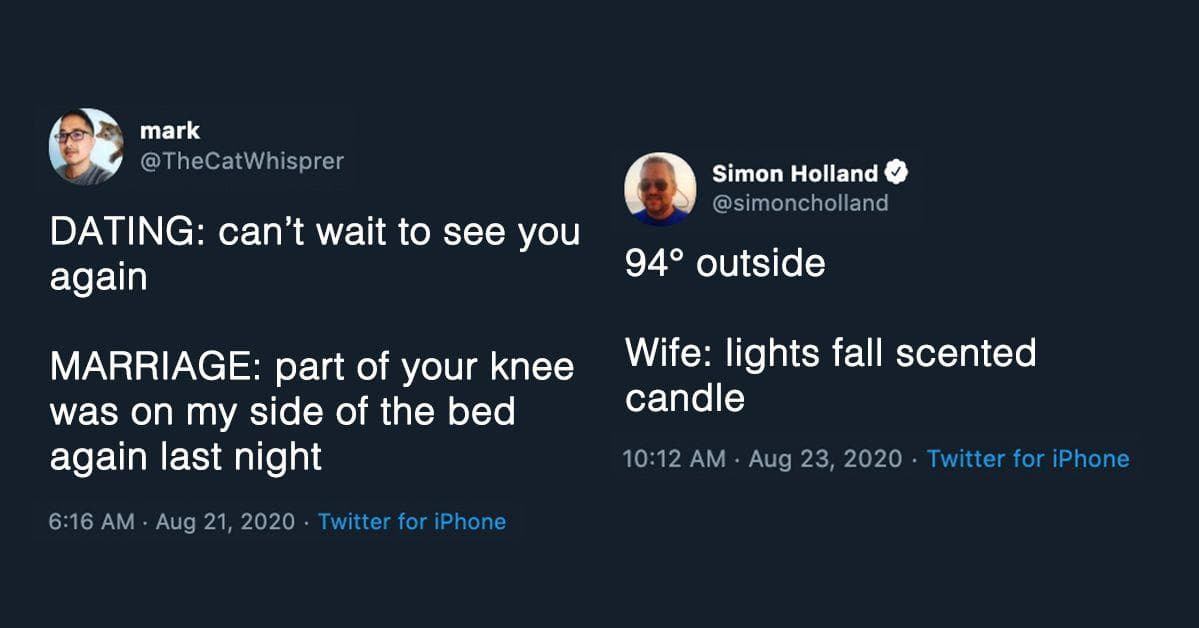 24 Of The Best Tweets From Marriage Twitter In August 2020