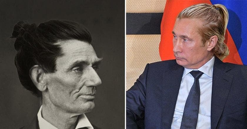 Funny Photos of World Leaders from History Rocking Man Buns