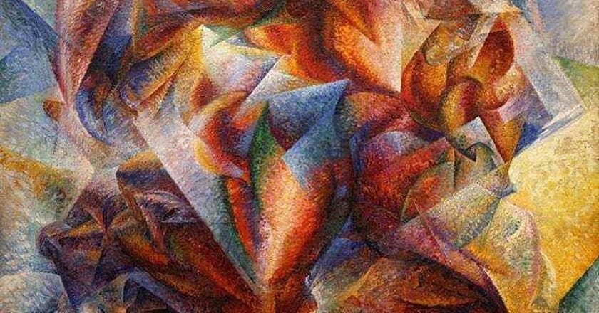 Umberto Boccioni The Street Enters The House