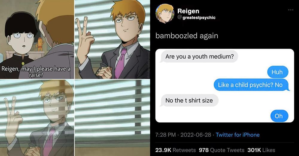 25 Hilarious Memes About Reigen Arataka From 'Mob Psycho 100'