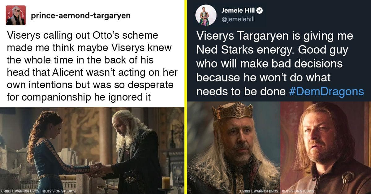 Viserys Targaryen Memes Funny "House Of The Dragon" Tweets About