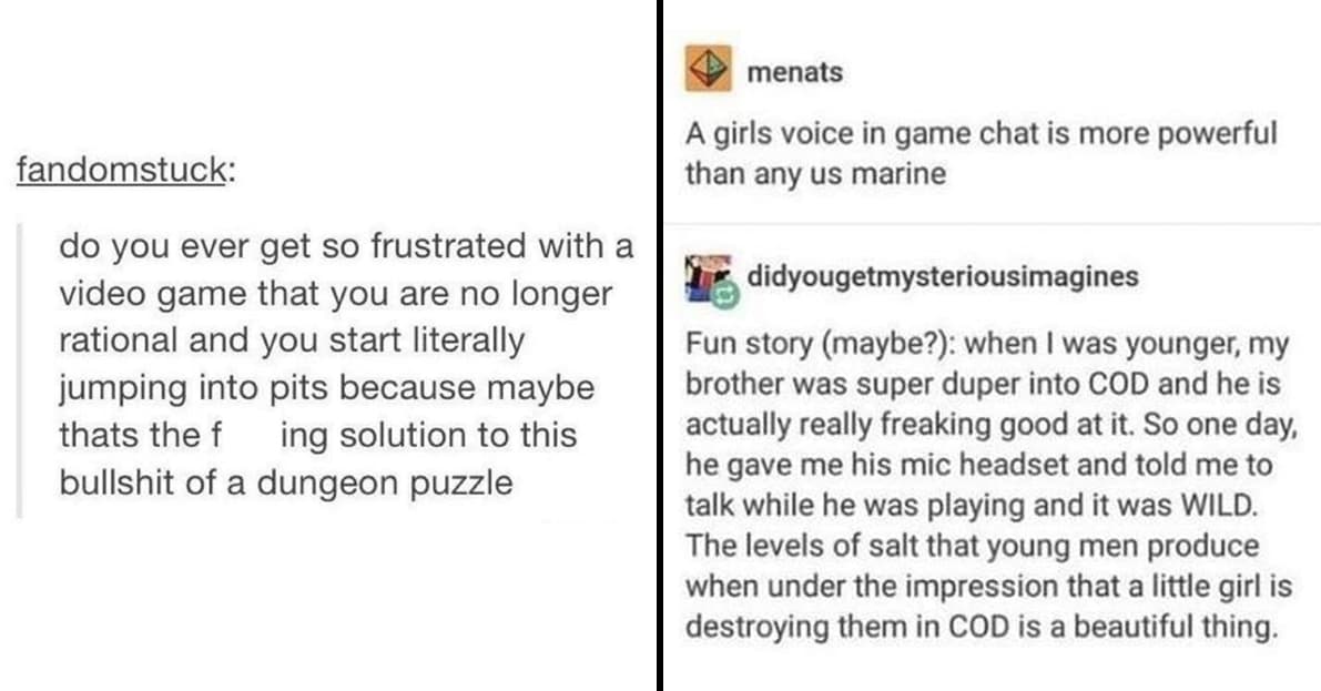 18 Hilarious Tumblr Posts About Our Favorite Video Games That Are Way ...