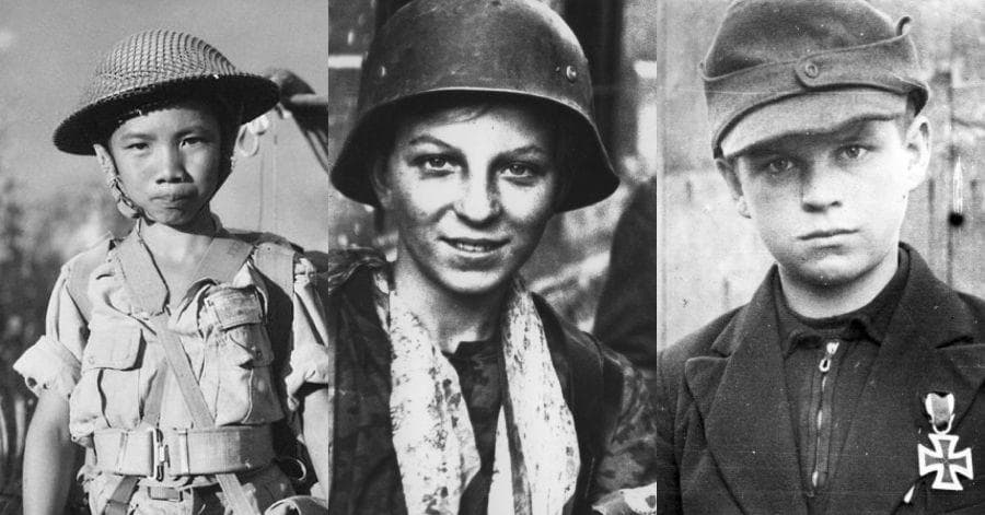 Haunting Photos Of Children Who Fought In WWII