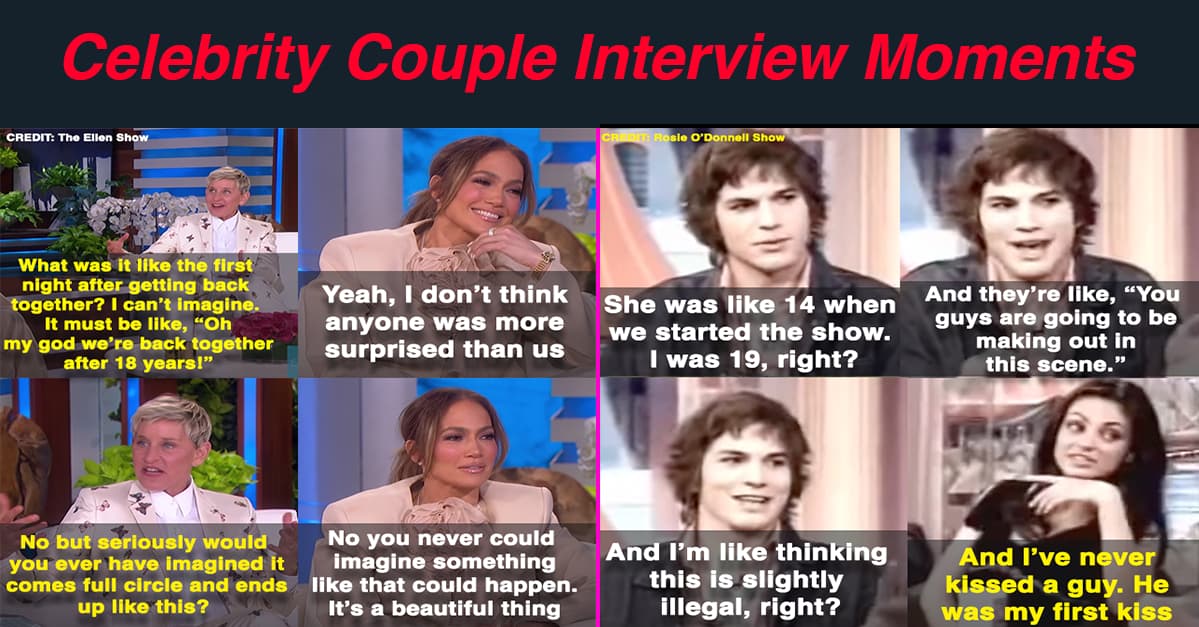 Celebrity Couple Interview Moments That Have Us Believing In Love Again