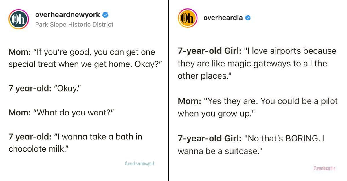 21 Hilarious Conversations With Kids People Overheard That Need More ...