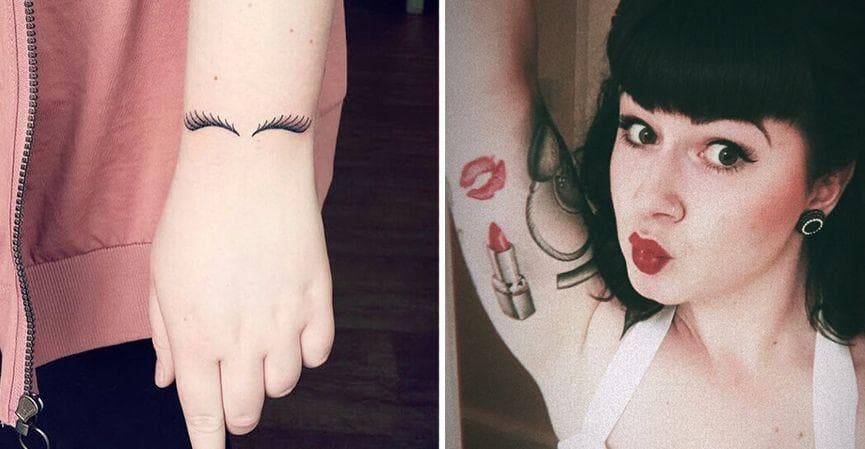 Makeup Brush Inspired Tattoos