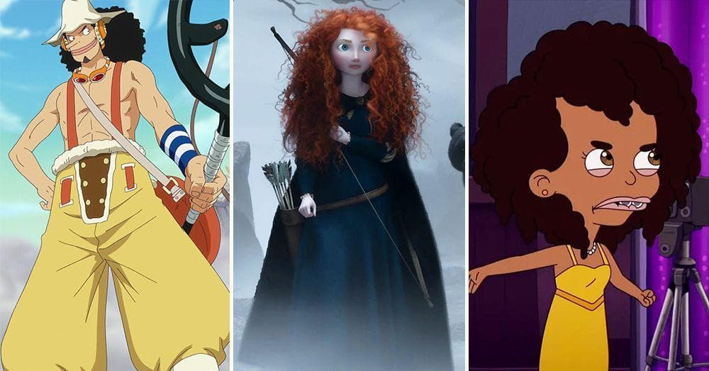Anime characters with curly hair store