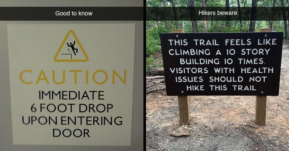 28 Terrifying Safety Signs That Left Us Shook