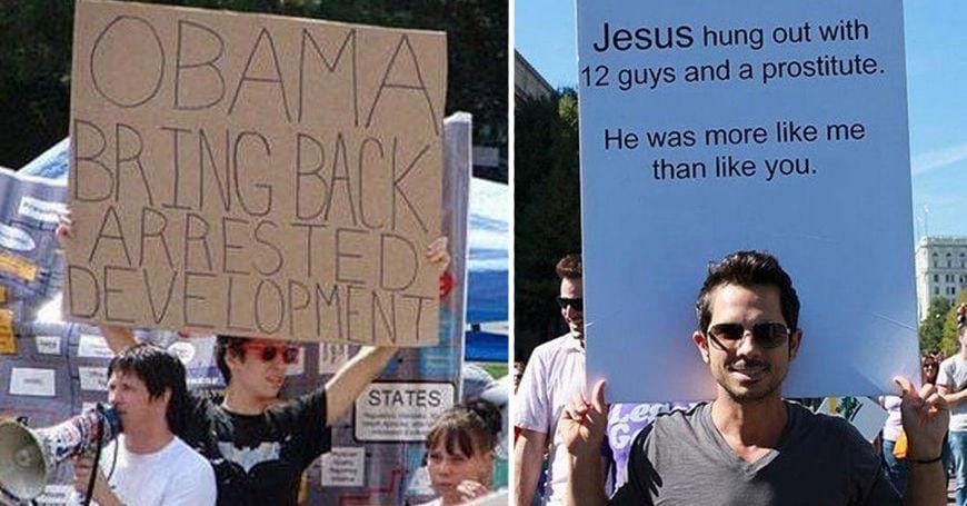 22 Silly Signs from Political Rallies