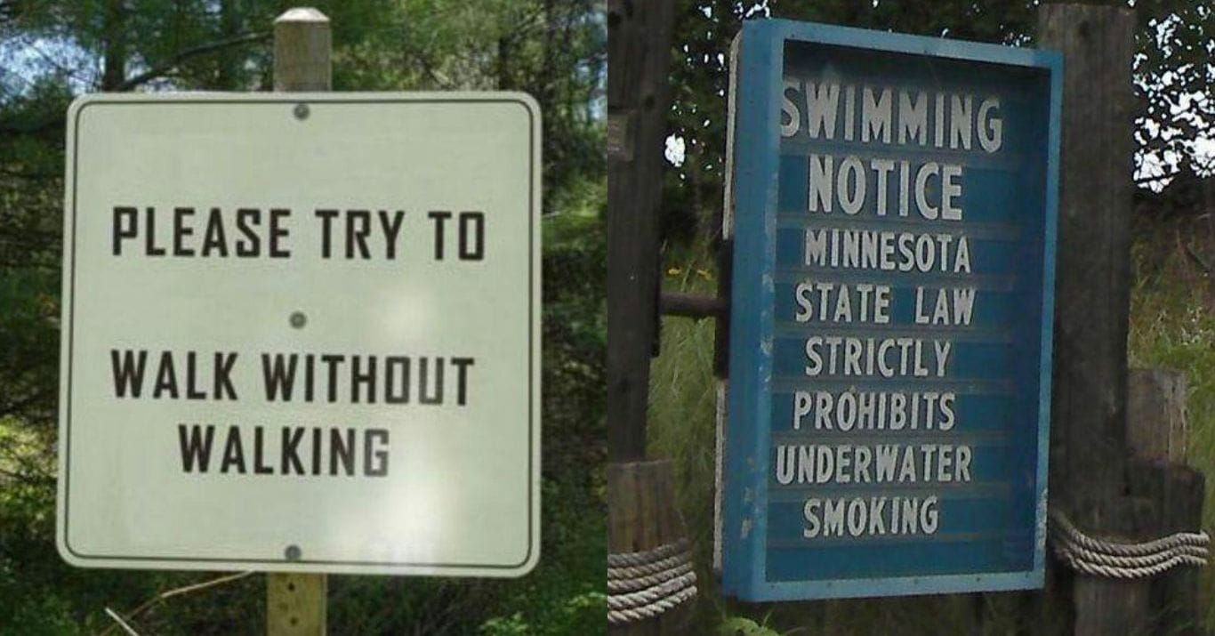 21 Confusing Signs That Make No Sense Whatsoever