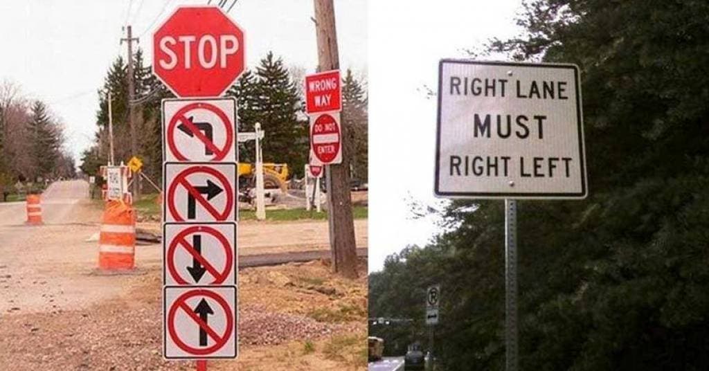 The 20 Most Confusing Road Signs Ever