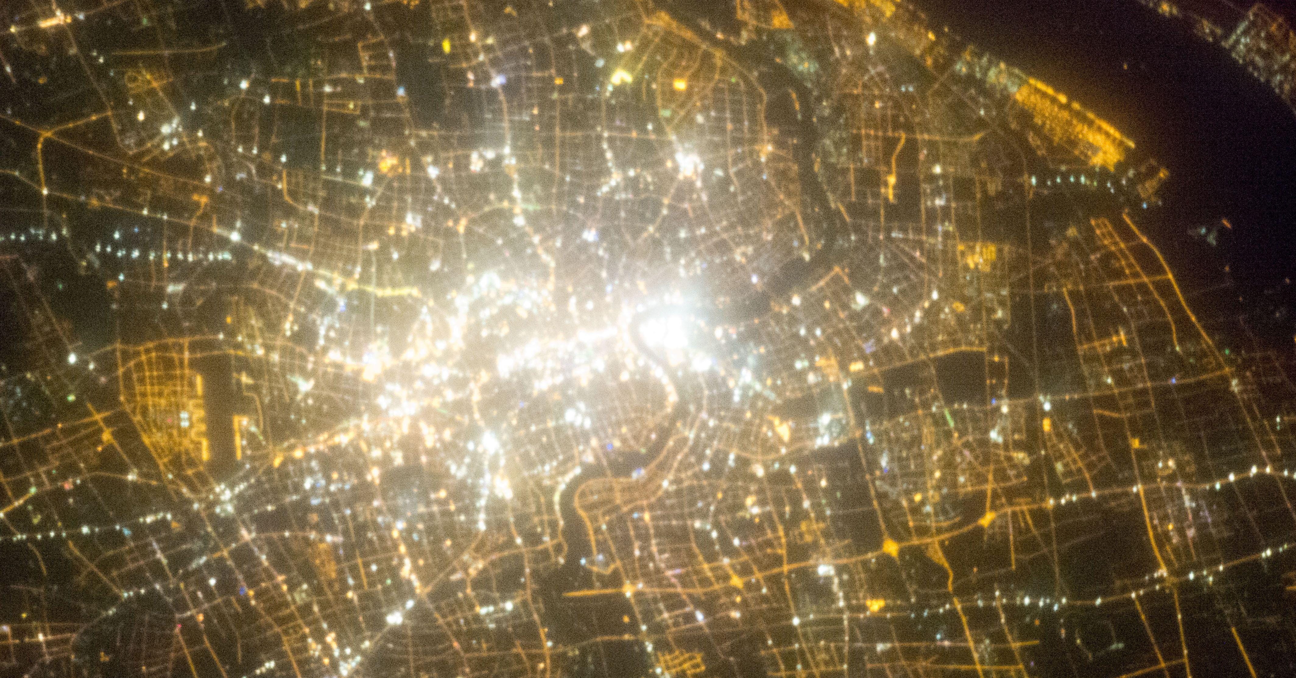 Cool Aerial Photos of Cities at Night