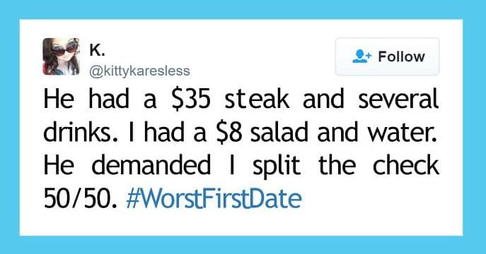 The 27 Funniest Worst First Date Tweets That'll Make You Cringe