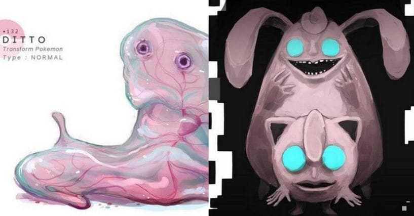 29 Pokemon Drawn in Grotesque and Creepy Styles