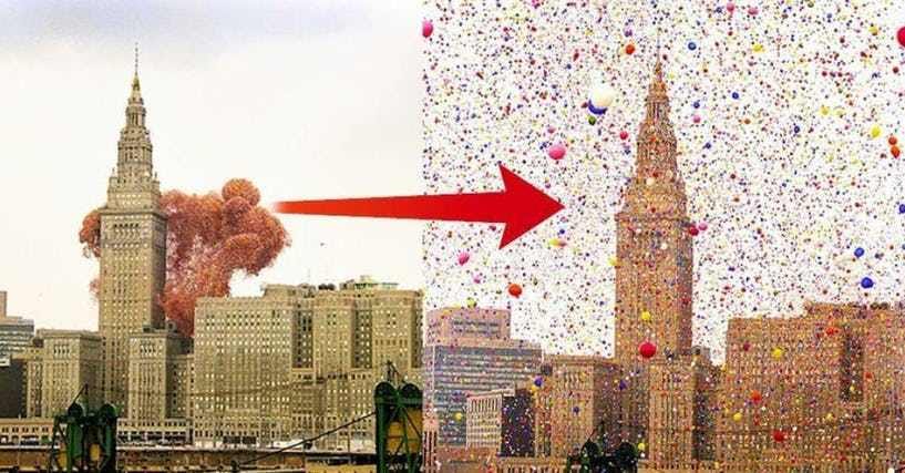 The Dark Aftermath Of When Cleveland Launched 1.5 Million Balloons Into ...