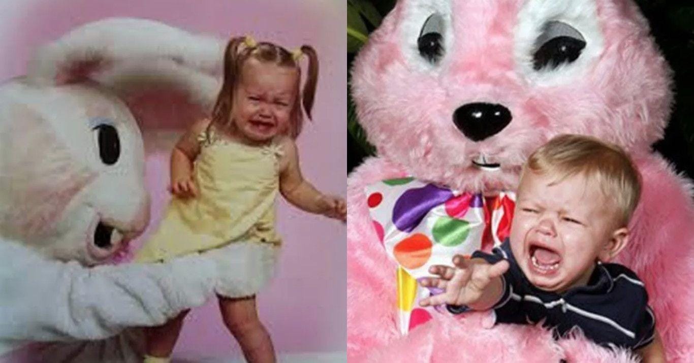 Funny Pictures of Kids Crying With the Easter Bunny