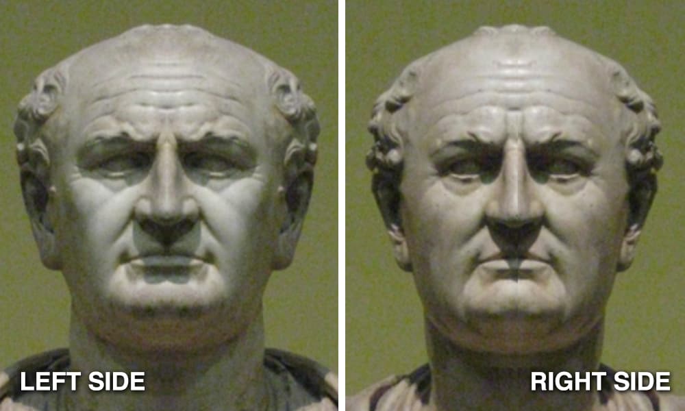 What Ancient Roman Portrait Sculptures Look Like With Mirrored Faces