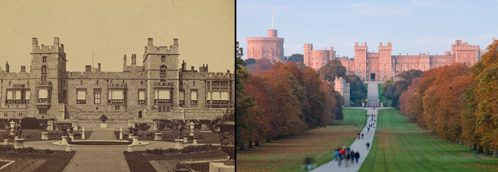Historical Photos Of Famous Castles Vs. What They Look Like Today