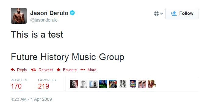 Pop Stars' Very First Tweets