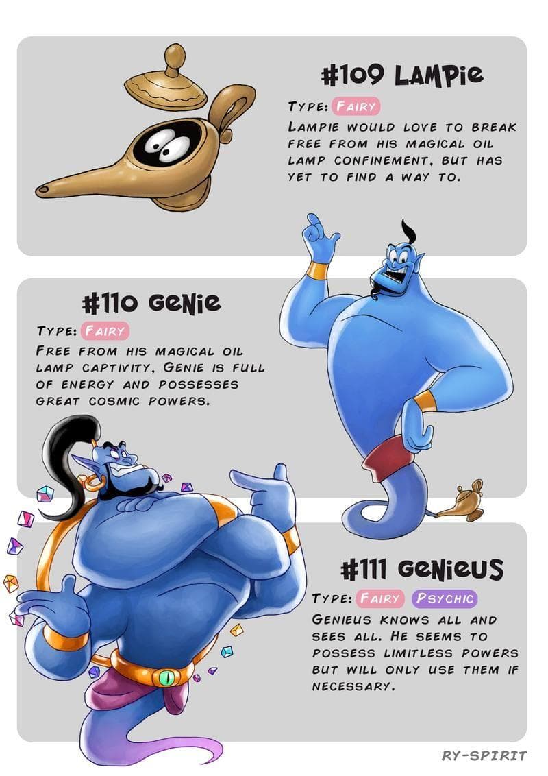 25+ Disney Characters Drawn As Pokemon Evolutions