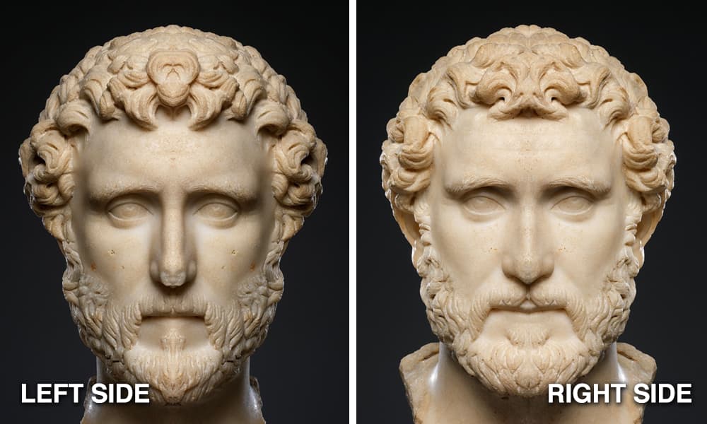 What Ancient Roman Portrait Sculptures Look Like With Mirrored Faces