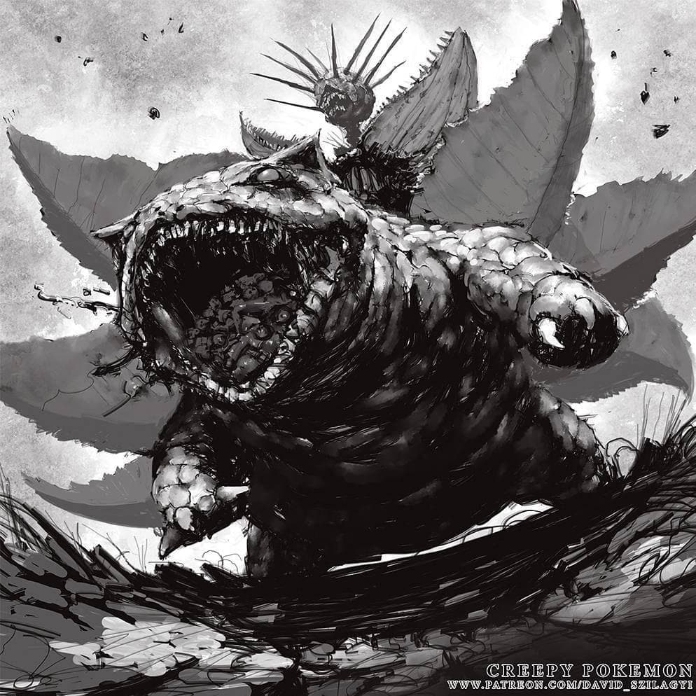David Szilagyi Draws Pokemon as Terrifying Monsters