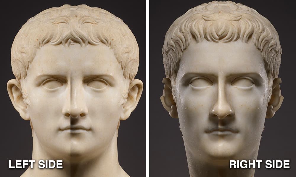 What Ancient Roman Portrait Sculptures Look Like With Mirrored Faces