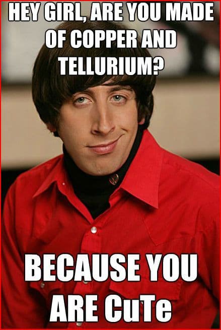 Science Pick Up Lines Periodic Table