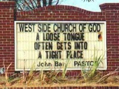 Offensive Church Signs | List of Funny Church Signs