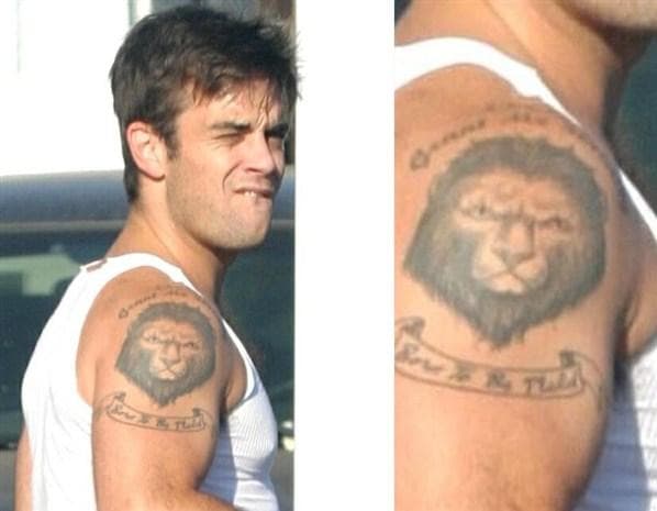 Robbie Williams Tattoos | List of Robbie William Tattoo Designs
