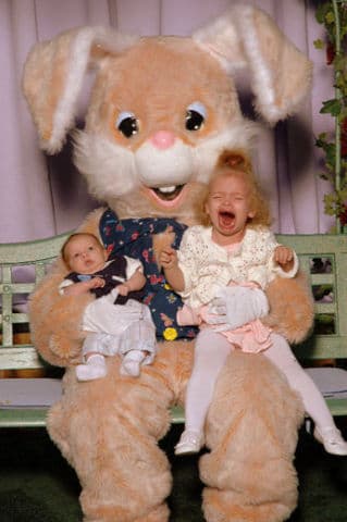Funny Pictures of Kids Crying With the Easter Bunny