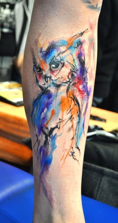 Watercolor Paint Splatter Tattoo