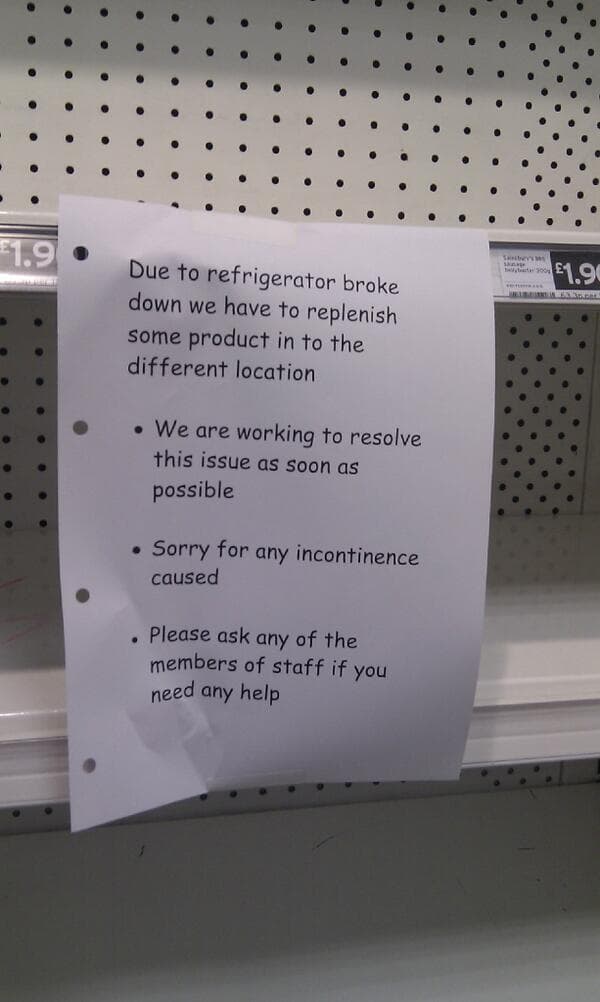 Funny Supermarket FAILs | Grocery Store Sign & Stickers