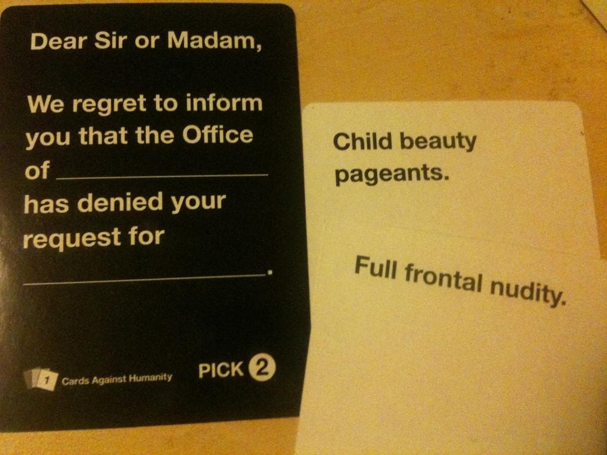 51 Hilariously Offensive Cards Against Humanity Moments
