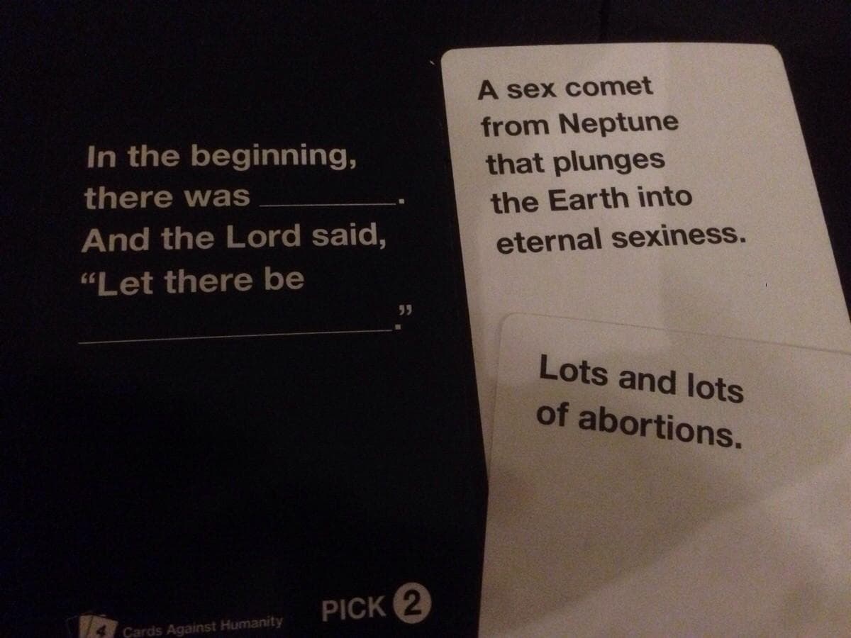 51 Hilariously Offensive Cards Against Humanity Moments