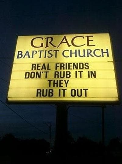 Offensive Church Signs | List of Funny Church Signs