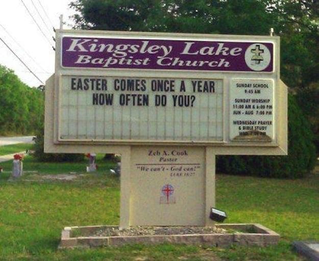 Offensive Church Signs | List of Funny Church Signs