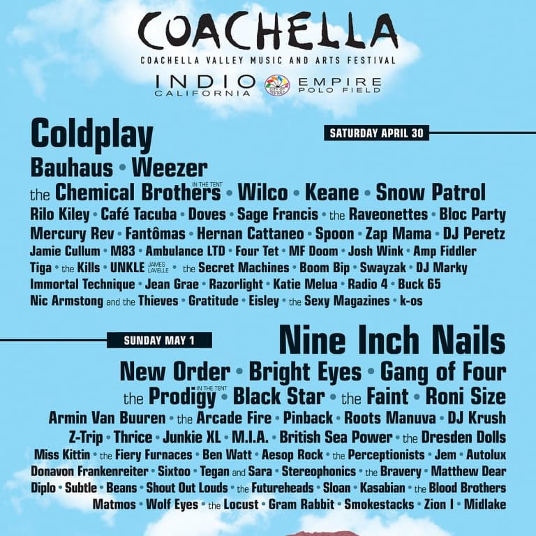 The Best Coachella Lineups of All Time, Ranked