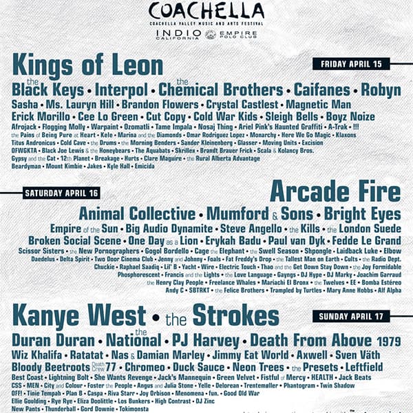 The Best Coachella Lineups of All Time, Ranked