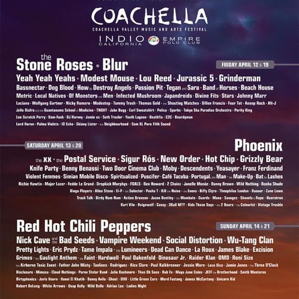 The Best Coachella Lineups of All Time, Ranked