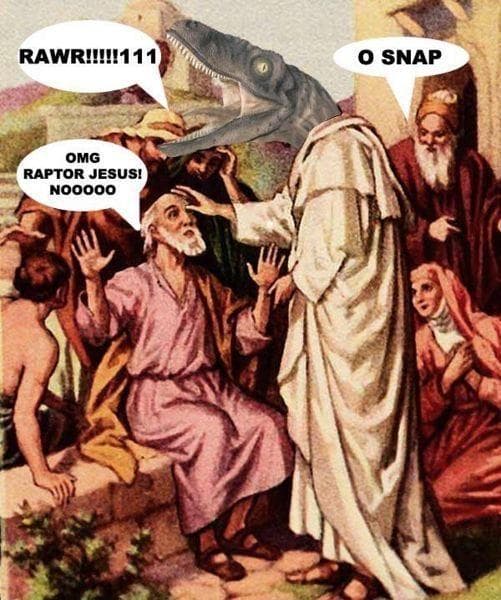 Raptor Jesus | Best Jesus Raptor Meme