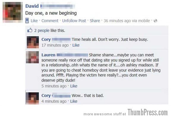 People Caught Cheating On Facebook