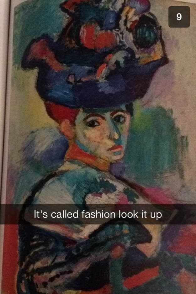 Art History Snapchats | Funny Snapchats from Museums