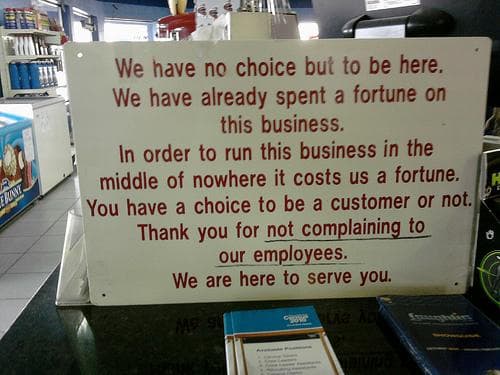 Passive Aggressive Signs at Stores | Retail Hell Notes