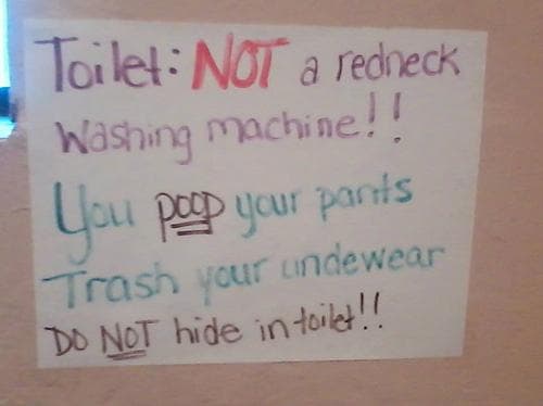 Passive Aggressive Bathroom Notes | Funny Restroom Signs