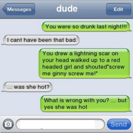 Funny Morning After Texts | Text Messages About Being Drunk